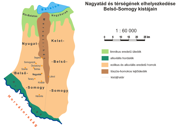 Domborzat, felszín- és talajadottságok :: Nagyatád térképeken